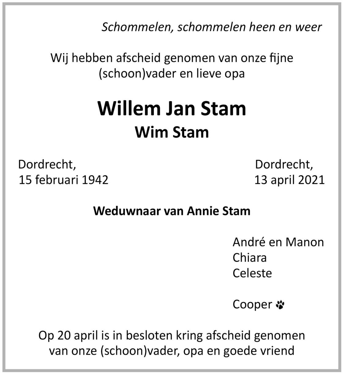 Familieberichten - Pagina 29 van 352 - DordtCentraal | Gratis huis-aan ...