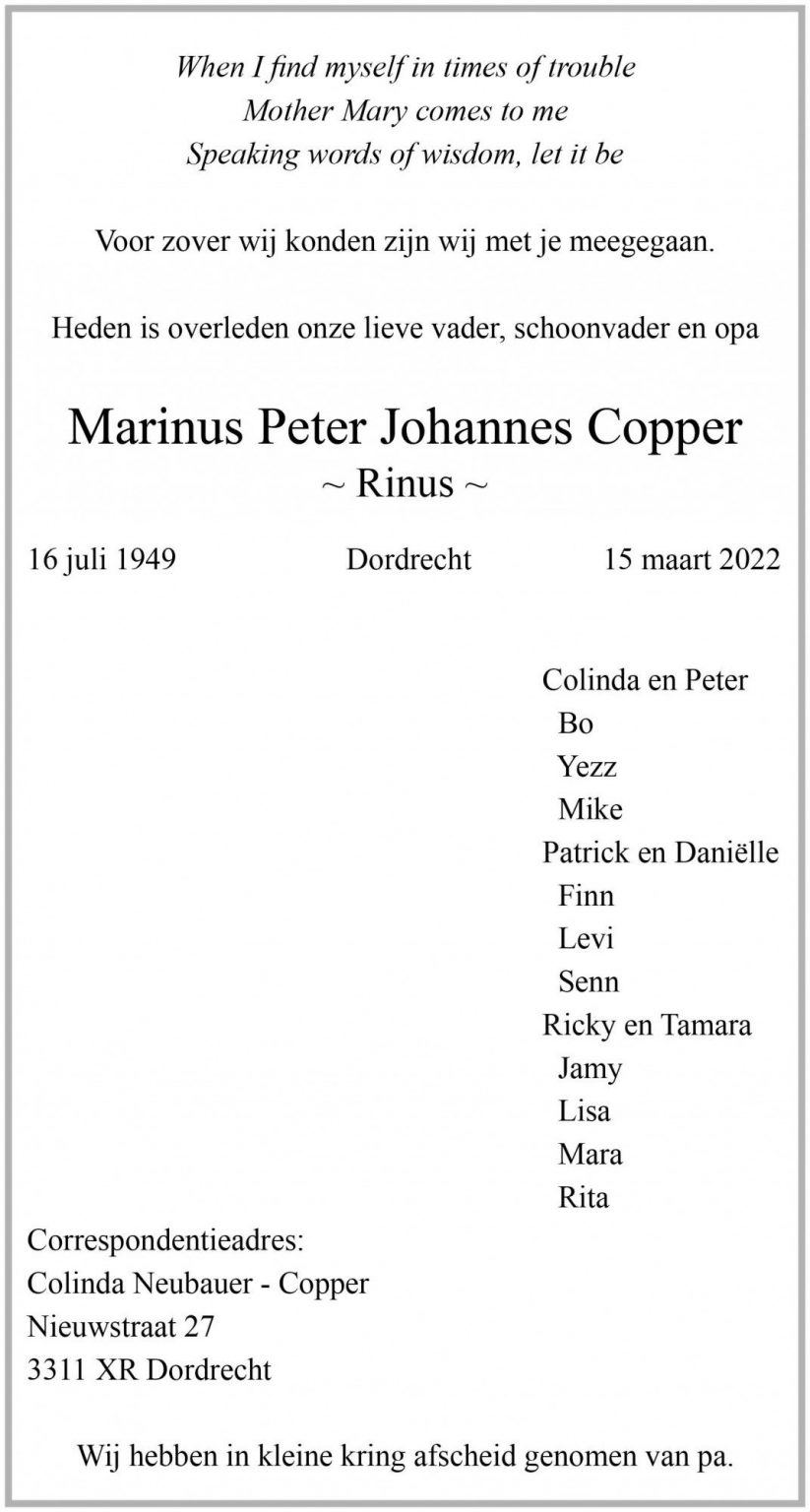 Familieberichten - DordtCentraal | Gratis huis-aan-huis-krant voor ...